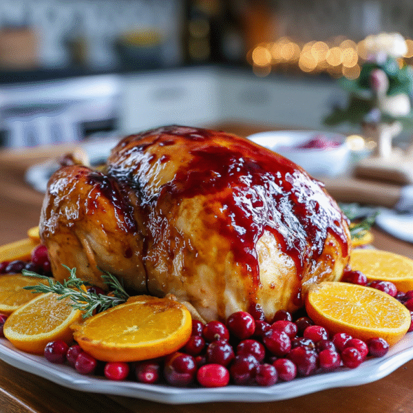 Irresistible Cranberry-Orange Glazed Turkey Recipe - justforcooking